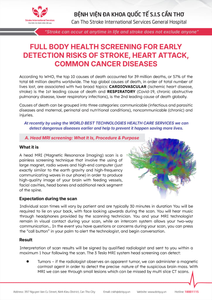 FULL BODY HEALTH SCREENING FOR EARLY DETECTION RISKS OF STROKE, HEART ...